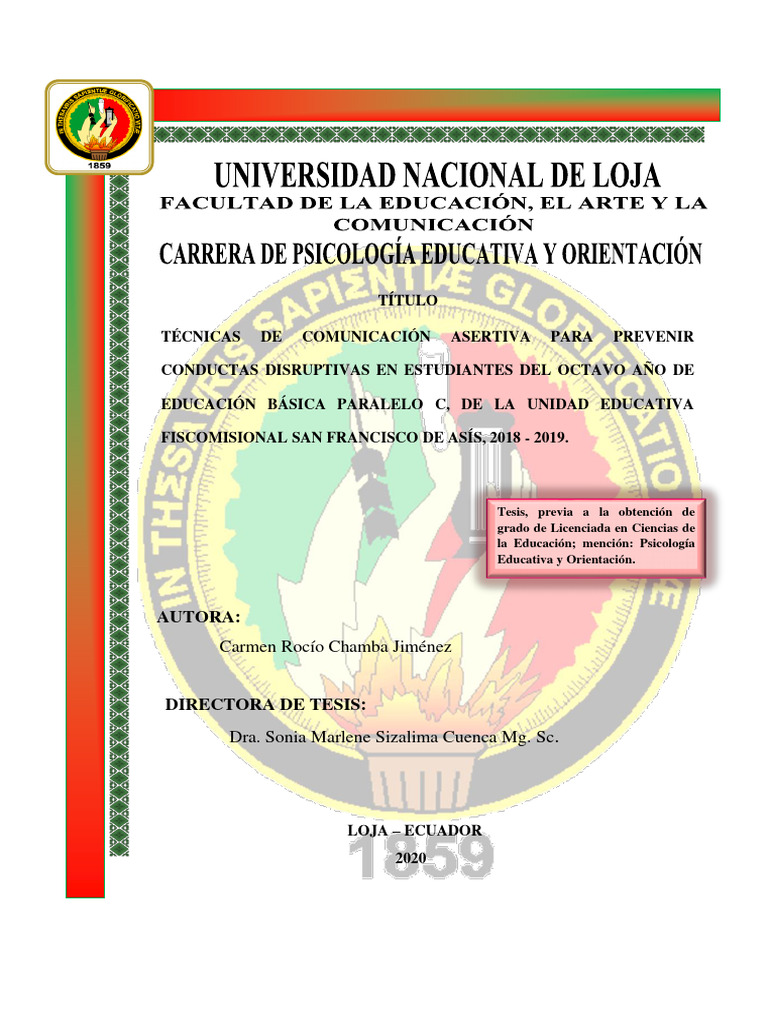 CarmenRocio - ChambaJimenez Condu Disr Nuevo | PDF | Comportamiento ...