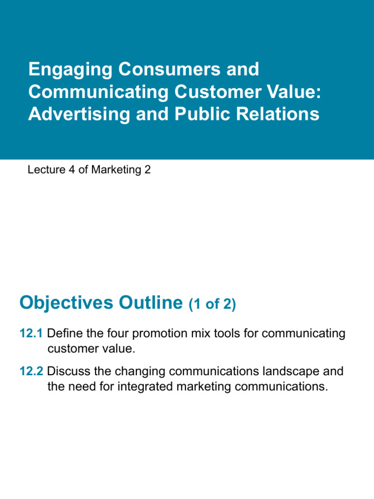 Lecture 4 Promotion | PDF | Advertising | Marketing