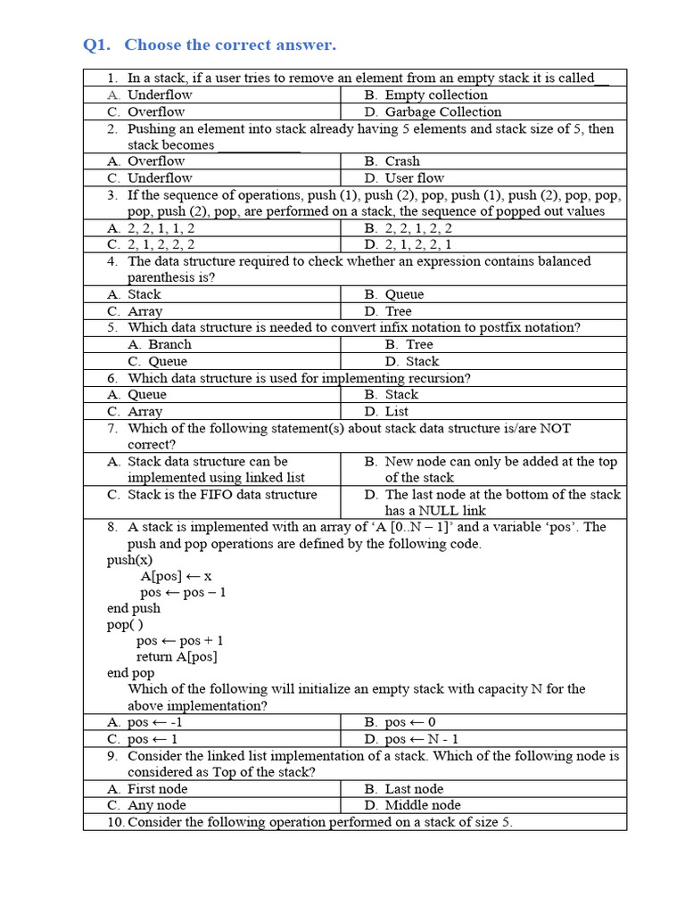 Sheet 04 Stack Pdf Queue Abstract Data Type Computer Programming 4766