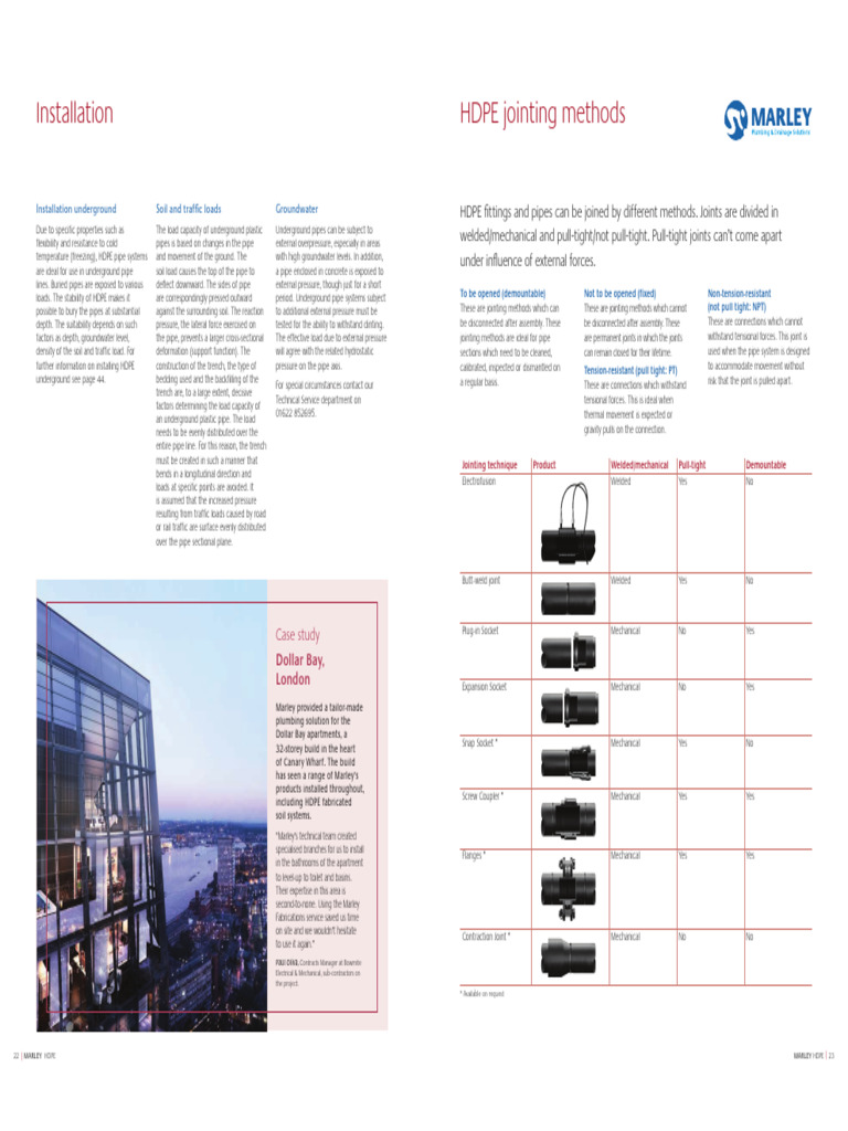 Installation HDPE Jointing Methods | PDF | Pipe (Fluid Conveyance ...