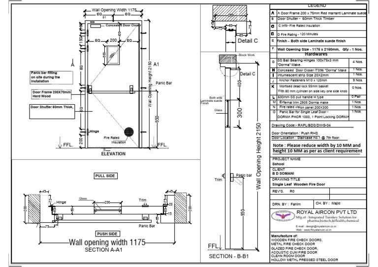 Staircase 01 7th flr | PDF | Door | Architectural Elements