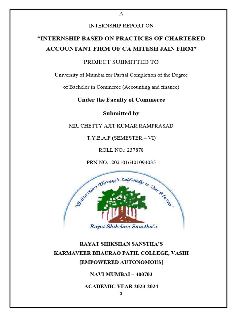 Project Bcom | PDF | Accountant