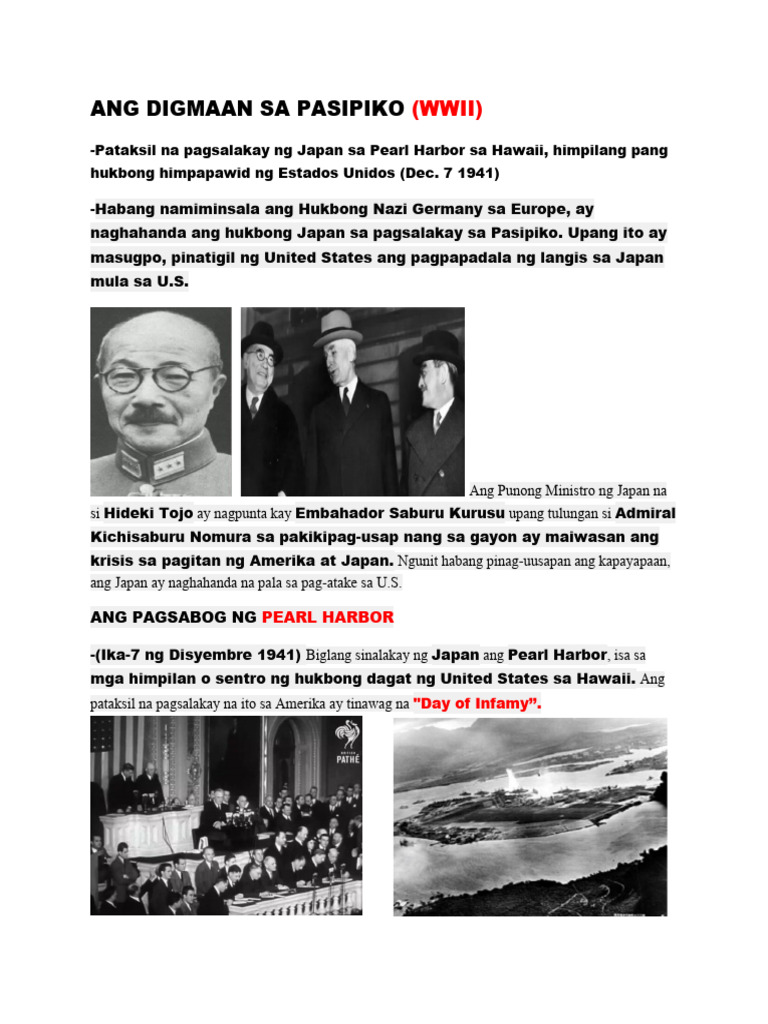 ANG-DIGMAAN-SA-PASIPIKO-WW2 | PDF