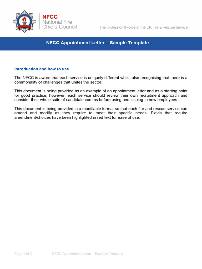 PUBLISHED NFCC Appointment Letter Example(0) | PDF | Business
