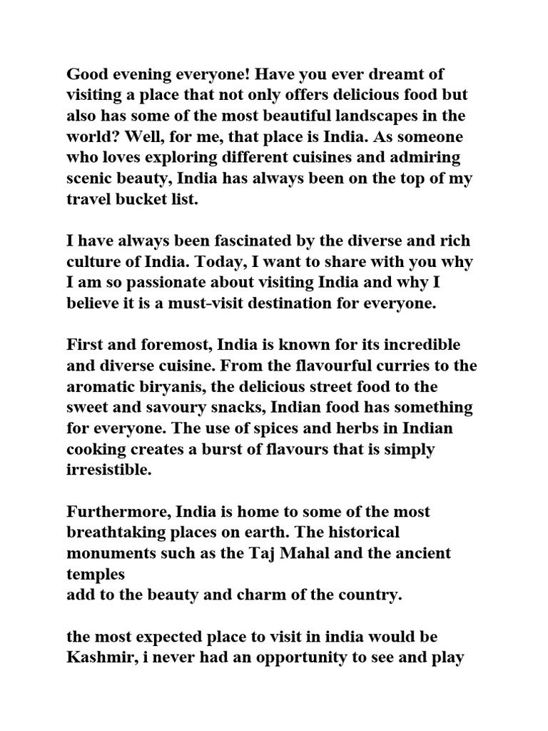 Discover India's Culinary and Scenic Wonders | PDF