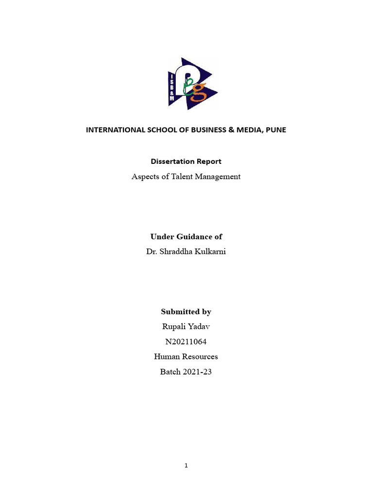 Aspects of Talent Management Dissertation | PDF | Talent Management ...