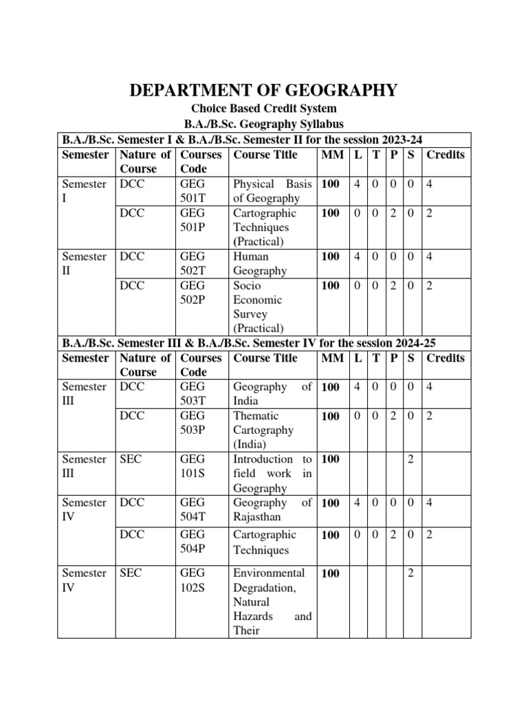 Department of Geography | PDF | Geography | Statistics