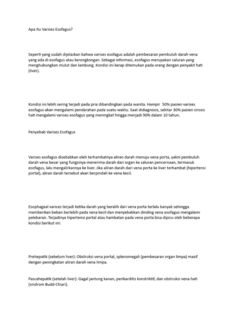 Varises Esofagus | PDF