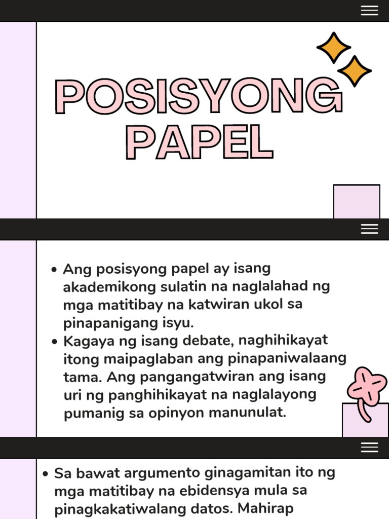 Posisyong Papel Filrang | PDF
