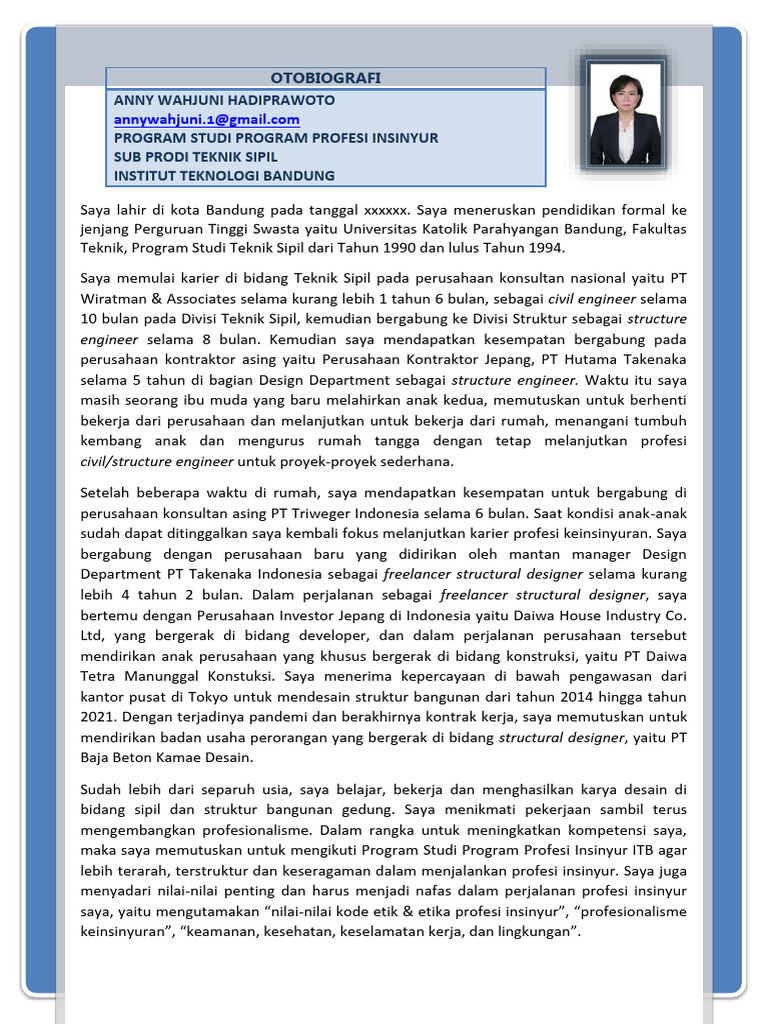 02a - Contoh Otobiografi 1 | PDF | Bisnis