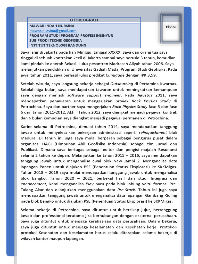 Karier Geofisika Mawar Indah Nursina Pdf Bisnis Sains Matematika