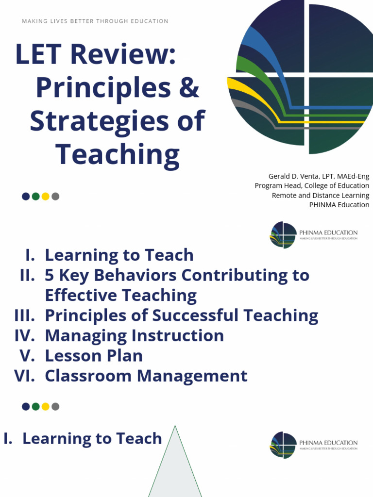 Principles Strategies of Teaching Lec Review | PDF | Learning | Classroom Management