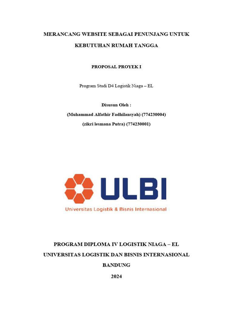 Proposal Website untuk Kebutuhan Rumah Tangga | PDF | Bisnis