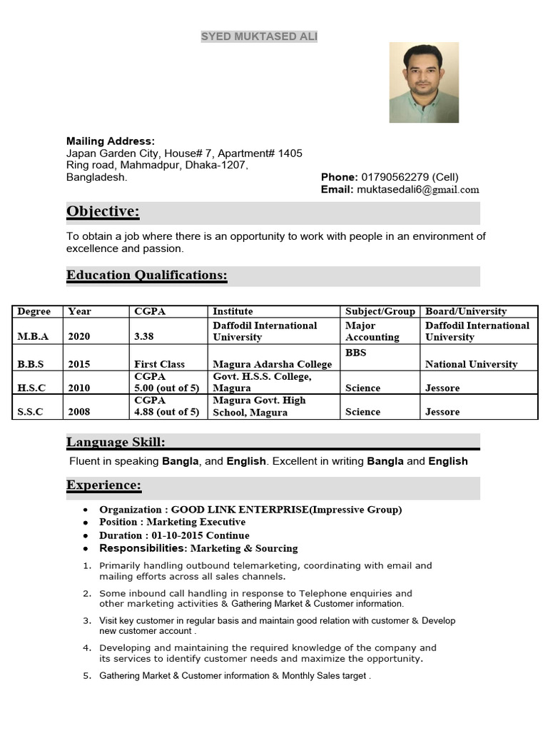CV MARUF | PDF | Sales | Computing