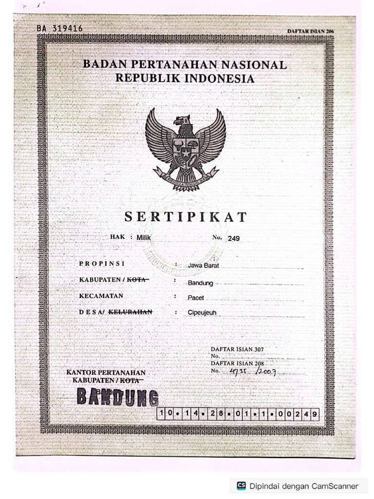 Sertifikat Tanah | PDF