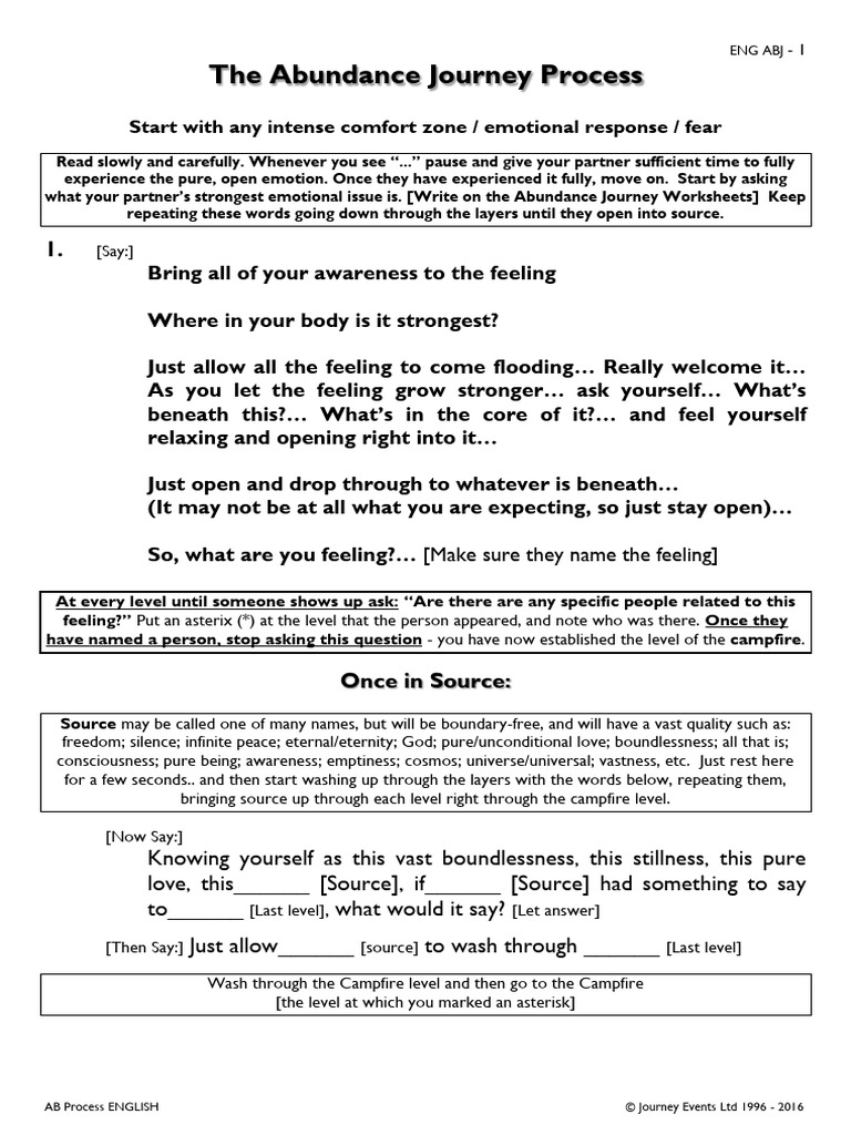 Abundance Emotional-Process-ENGLISH-CTNC-Version | PDF | Feeling ...