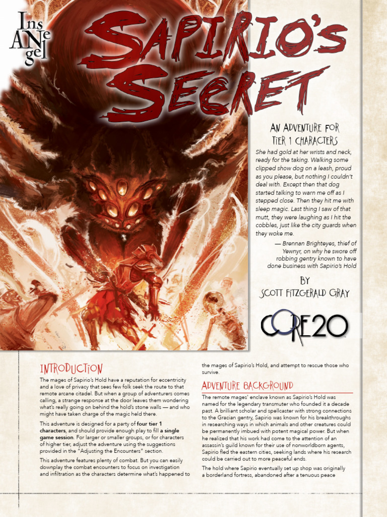 Sapirio - S Secret v1.0 (Tier 1) | PDF | Spider