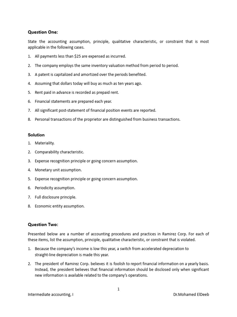 Accounting Principles and Assumptions Explained | PDF | Going Concern ...