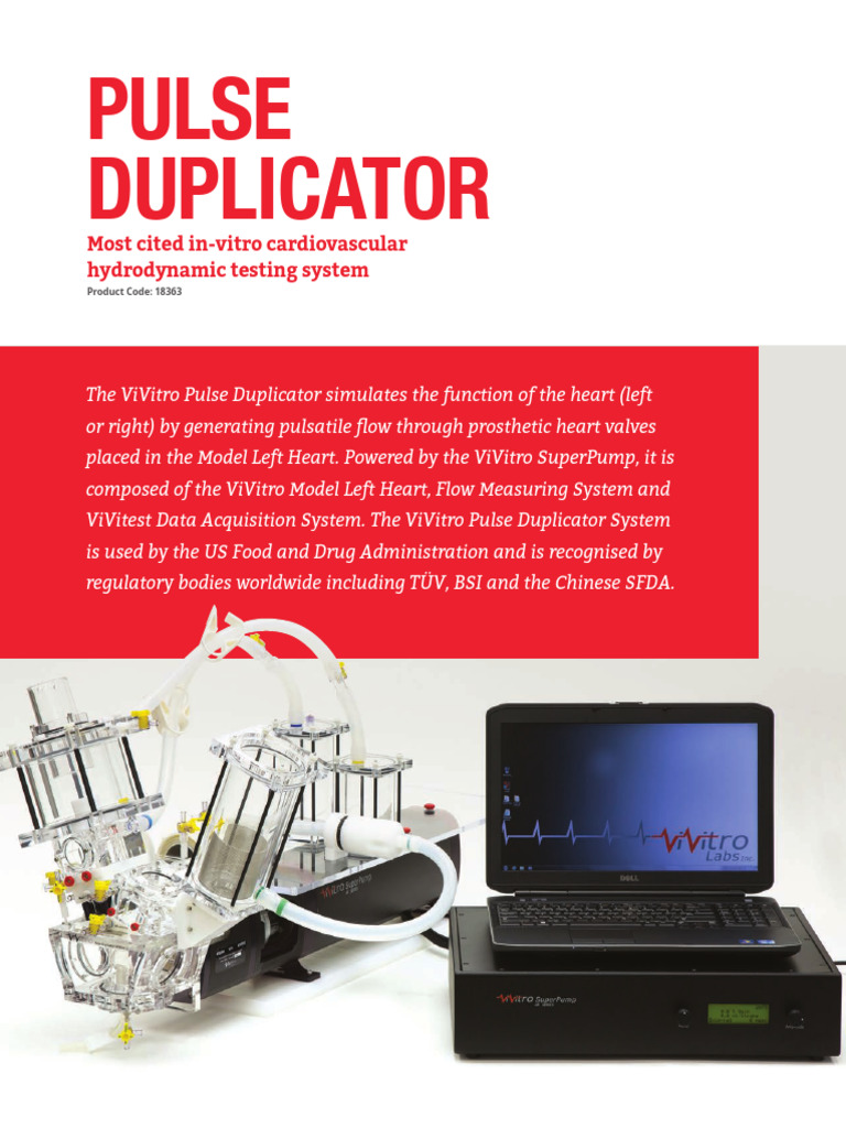 ViVitro PulseDuplicator | PDF | Heart | Heart Valve