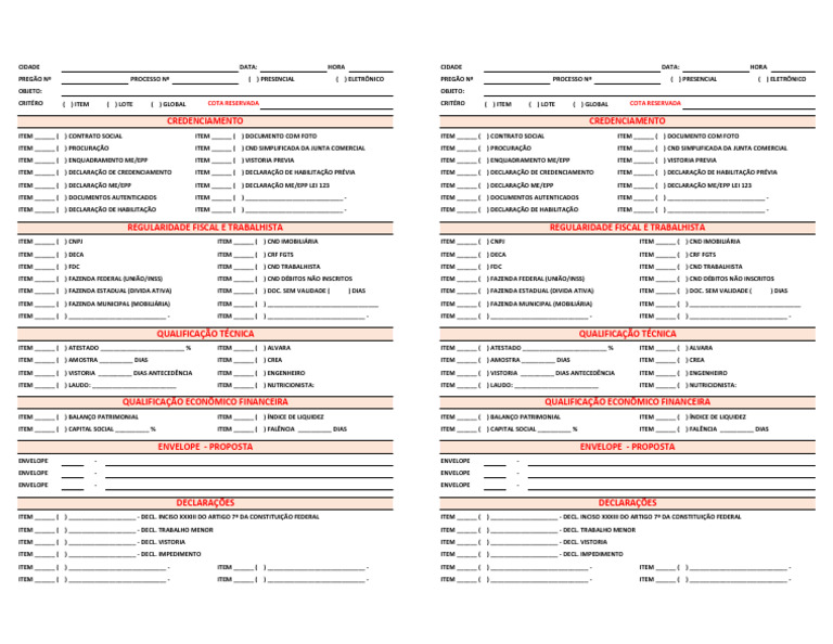 CHECKLIST PDF 2 FLS | PDF