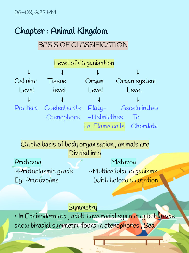 Animal kingdom Notes by Andleaf | PDF | Zoology