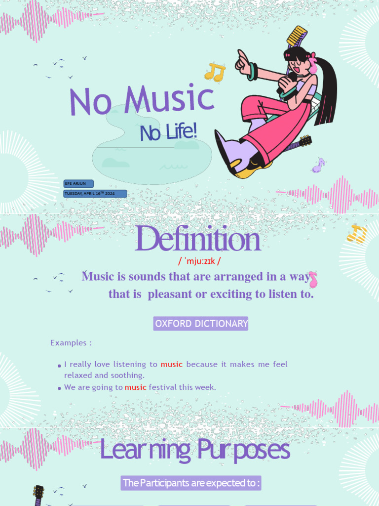 Music - Tuesday, April 16th 2024 - Efe Arjun | PDF | Vocabulary ...