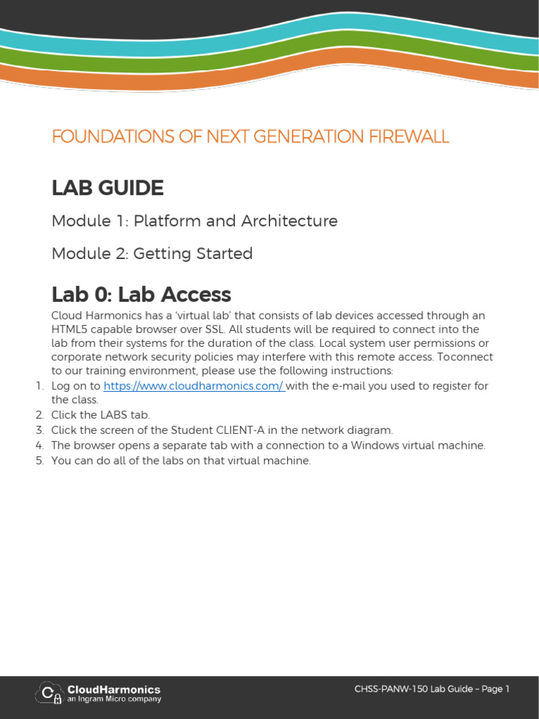 Next-Gen Firewall Lab Guide Overview | PDF | Ip Address | Login
