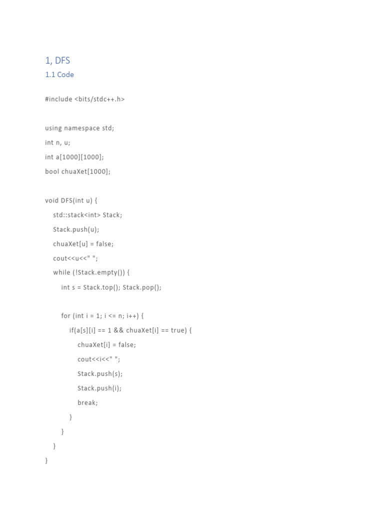 Buoi3 DFS BFS | PDF | Computer Programming | Software Engineering