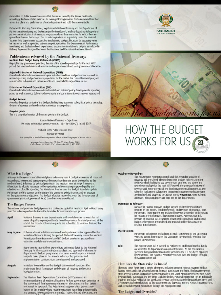 16.02.15 Budget Pamphlet Eng | PDF | Budget | United States Budget Process