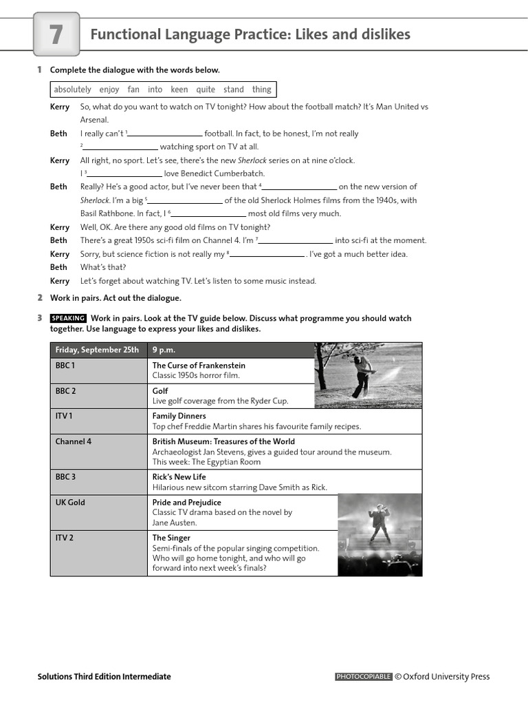 7 Func Lang Prac Likes and Dislikes | PDF | Sherlock (TV Series)