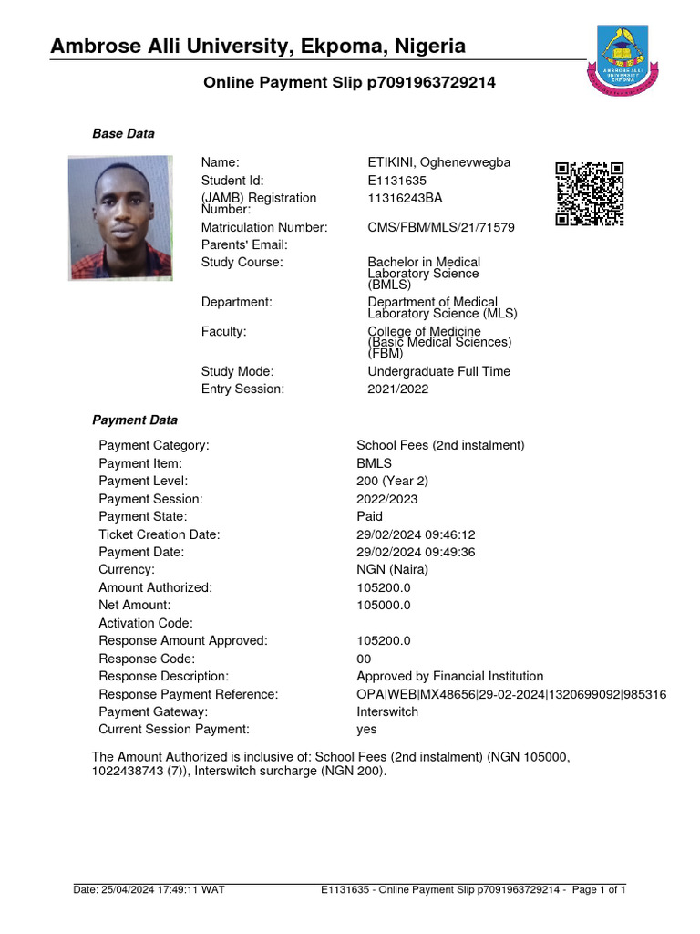 200L Second Installment | PDF | Payments