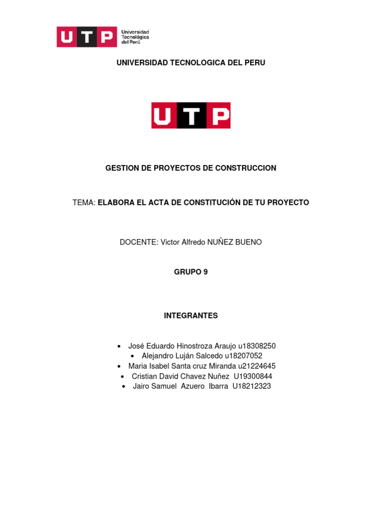 Gestion en La Construcción Utp | PDF | Logística | Presupuesto