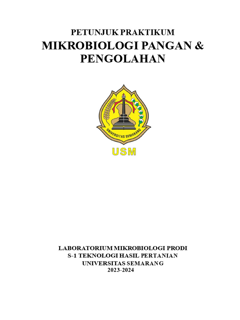 Petunjuk Praktikum Mikrobiologi Pangan Gasal 2023-2024 | PDF