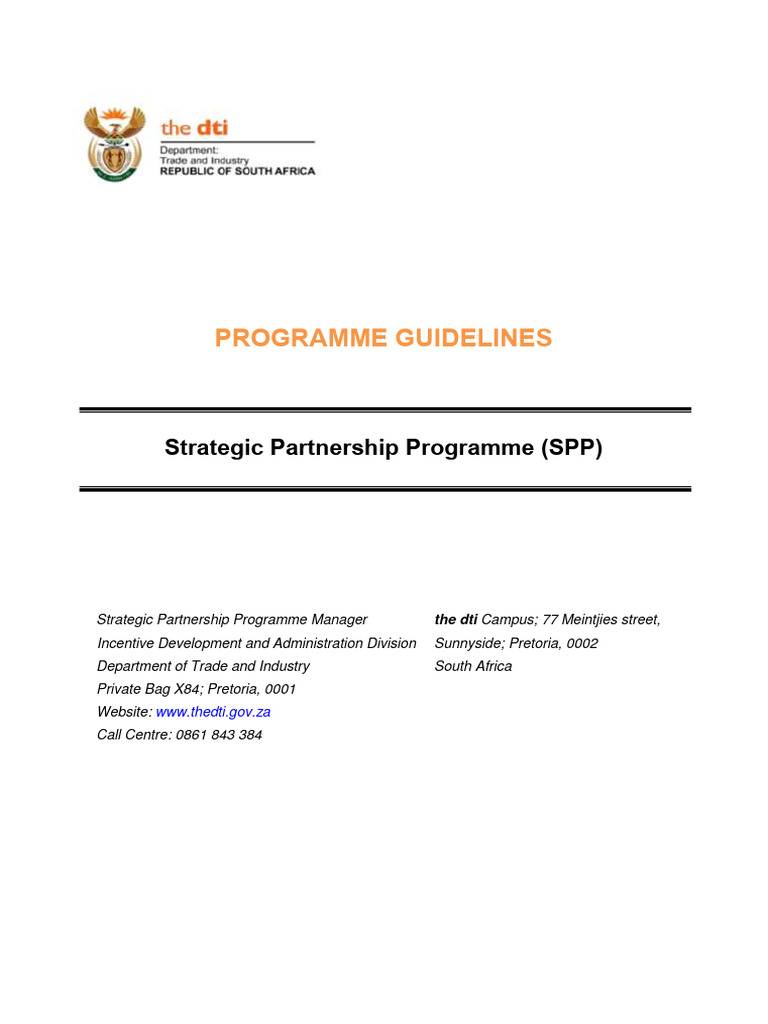 SPP Guidelines | PDF | Supply Chain | Small And Medium Sized Enterprises