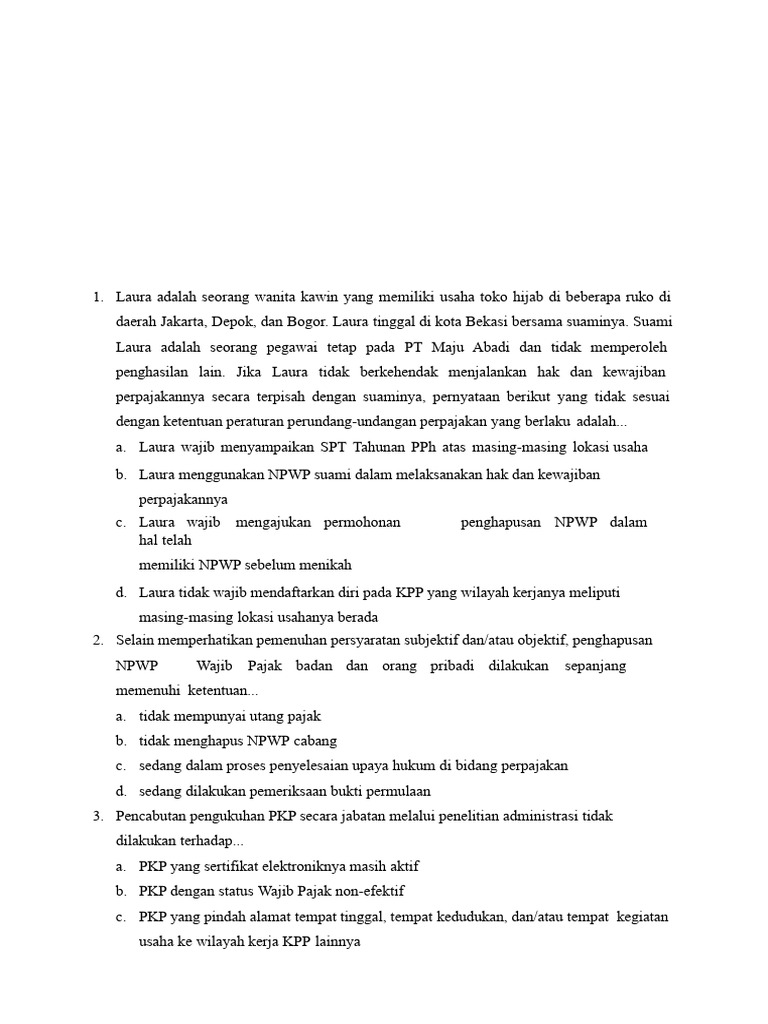 Contoh Soal Kup | PDF