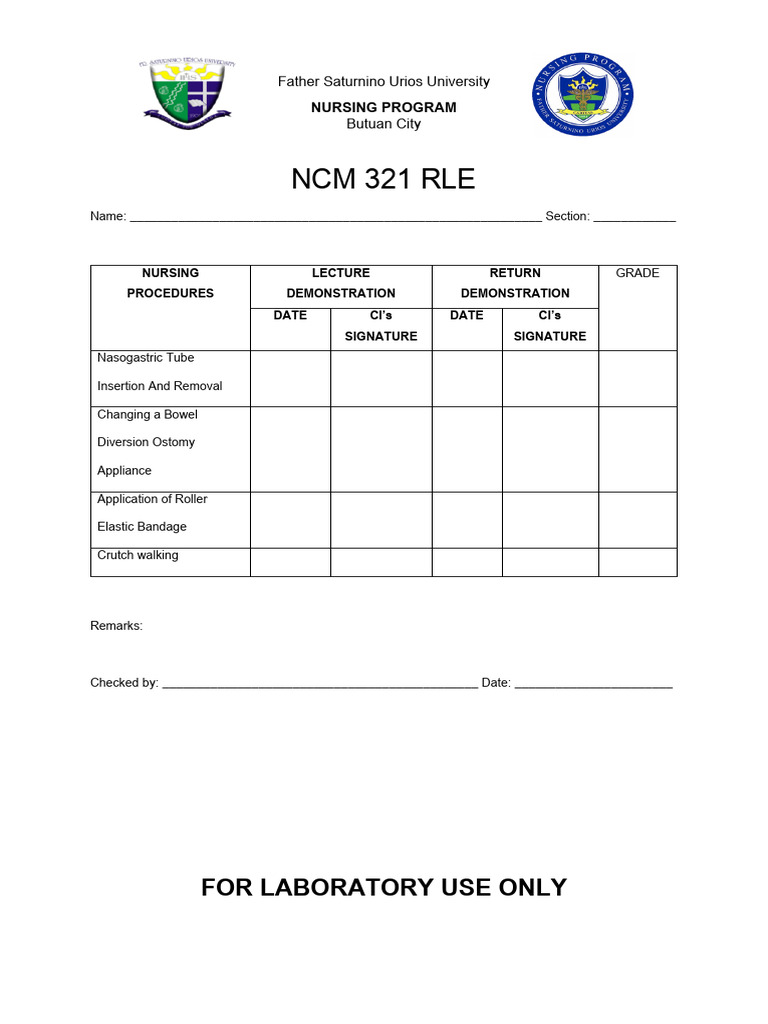 NCM-321-RLE-Procedural-Checklist-2 | PDF