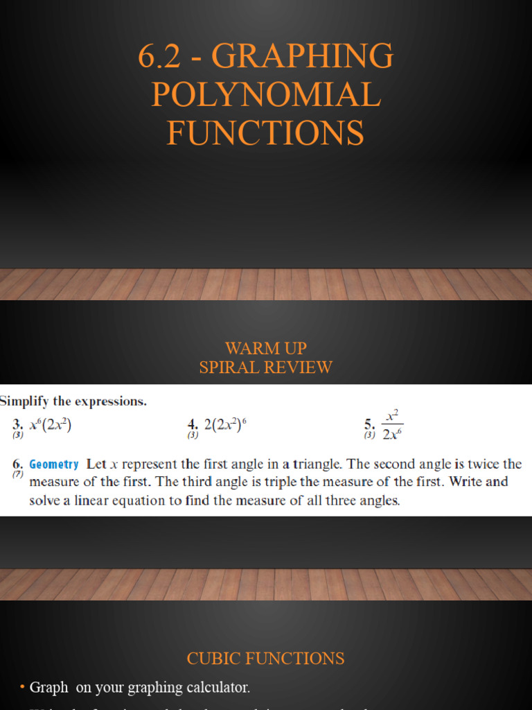 Graphing Polynomial Functions | PDF | Polynomial | Zero Of A Function Graphing Polynomial Functions | PDF | Polynomial | Zero Of A Function