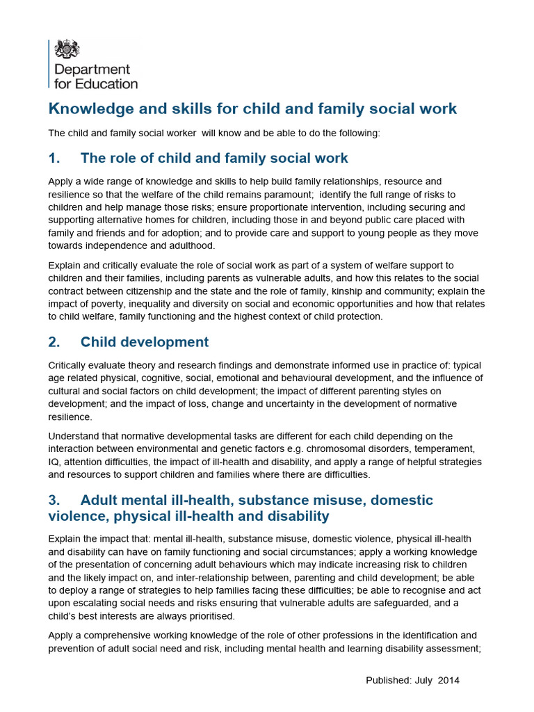 Knowledge - and - Skills - Statement - Final - Version - AS - RH - Checked (1) - 1 | PDF | Child ...