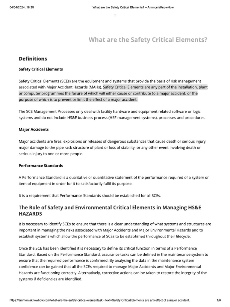 Safety Critical Elements | PDF Safety Critical Elements | PDF