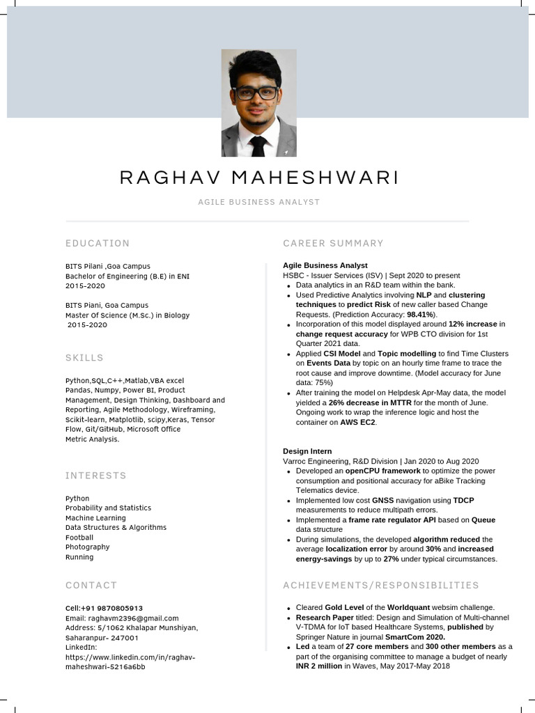 Raghav Maheshwari - BITS | PDF | Computing | Information Technology