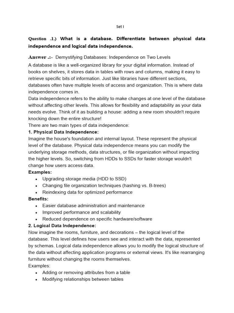 Database Independence and E-R Diagrams Explained | PDF | Database Transaction | Databases