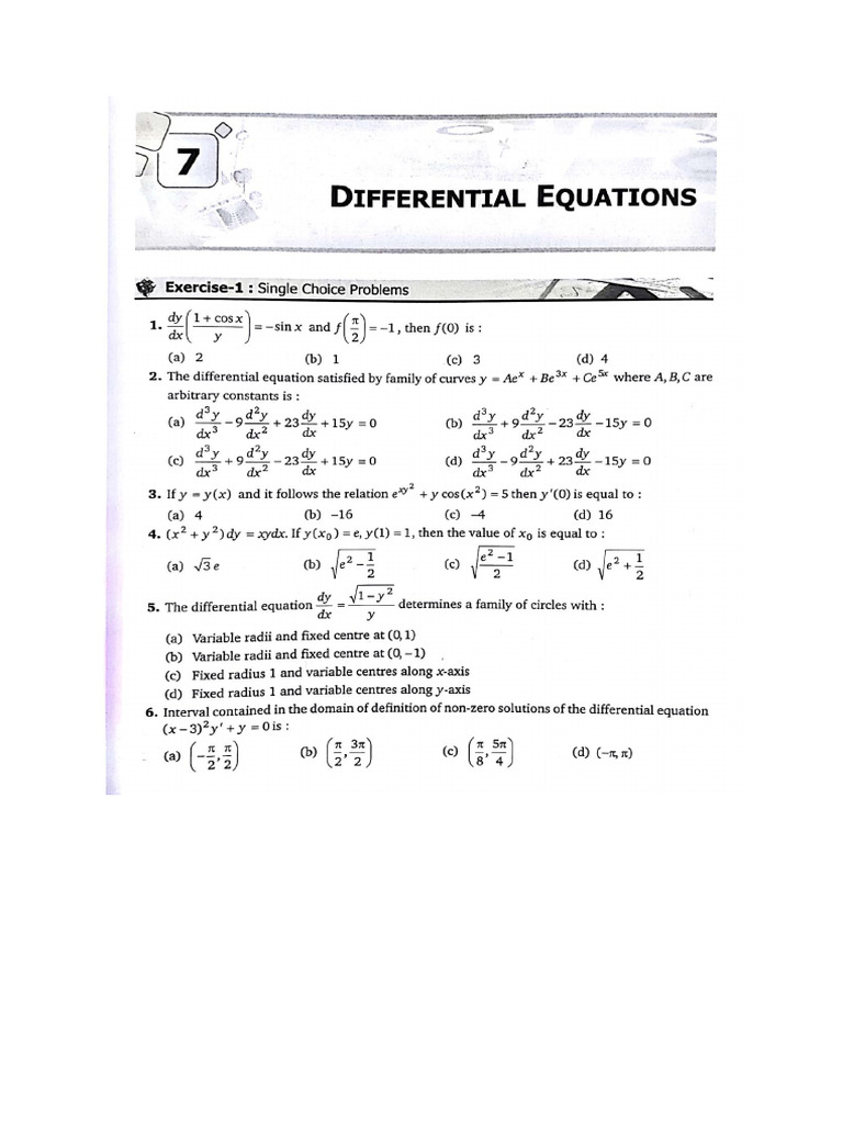 7 - Differential Equations | PDF