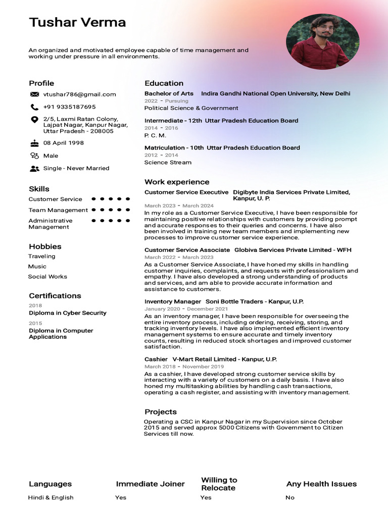 CV Maker | PDF | Inventory | Business