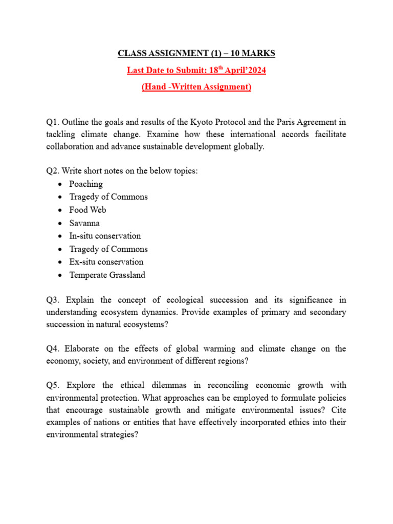 Class Assignment - Evs | PDF | Finance & Money Management