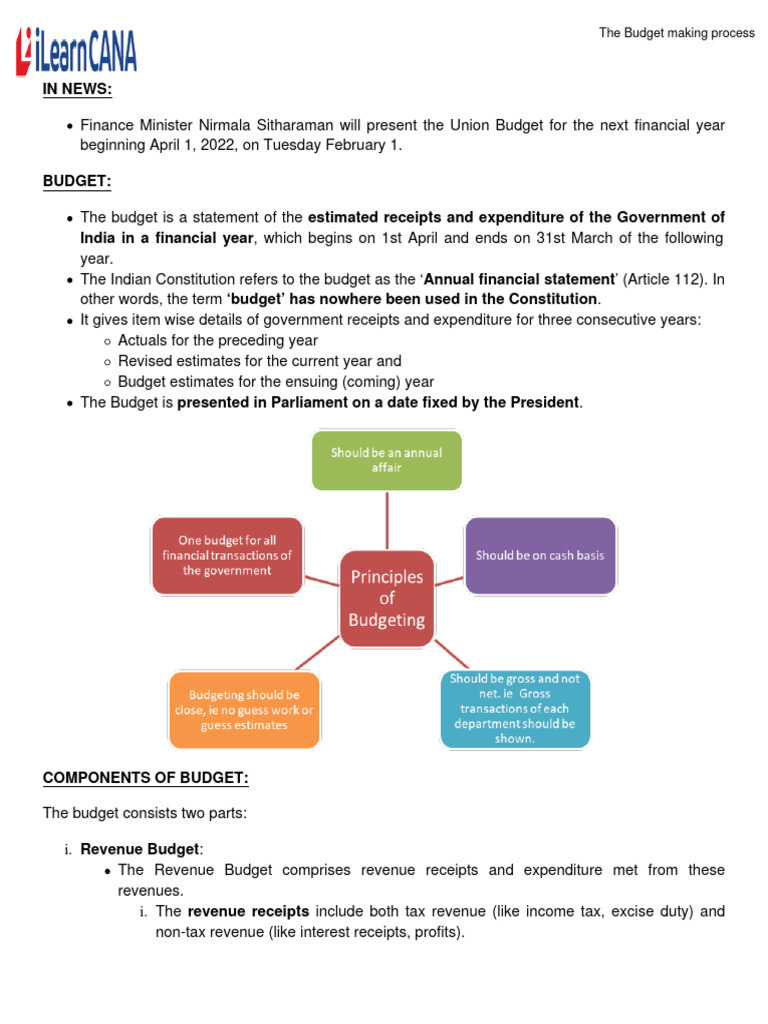 The Budget Making Process | PDF | Budget | Expense