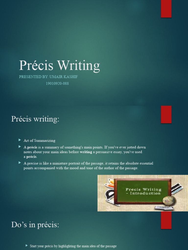 Précis Writing | PDF