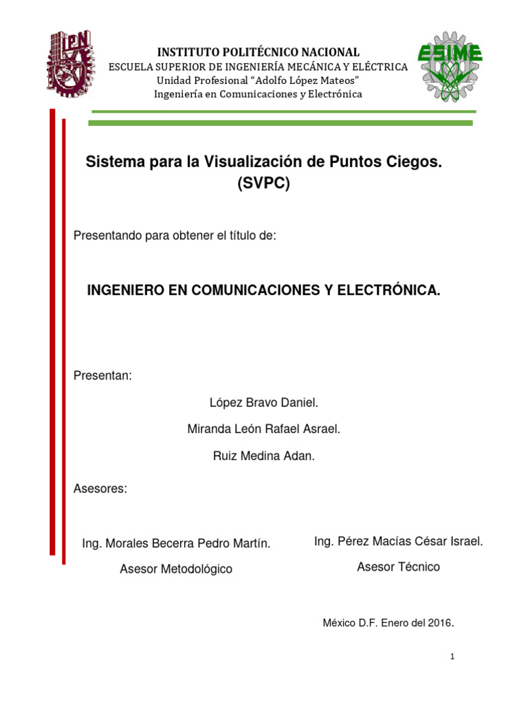 Sistema de Visualización de Puntos Ciegos | PDF | Percepción visual ...