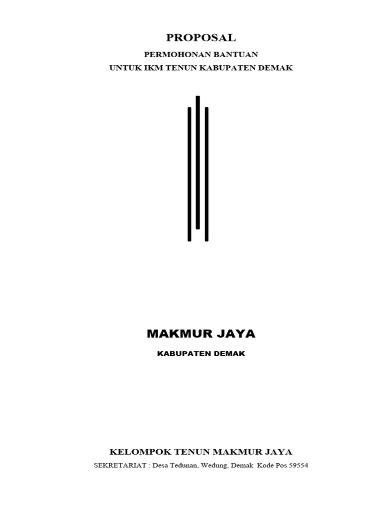 Proposal KELOMPOK TENUN Edit | PDF