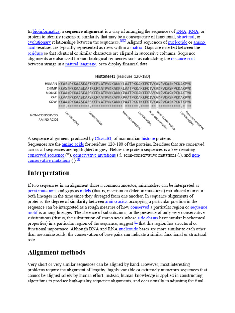 Interpretation | PDF | Sequence Alignment | Nucleic Acid Sequence