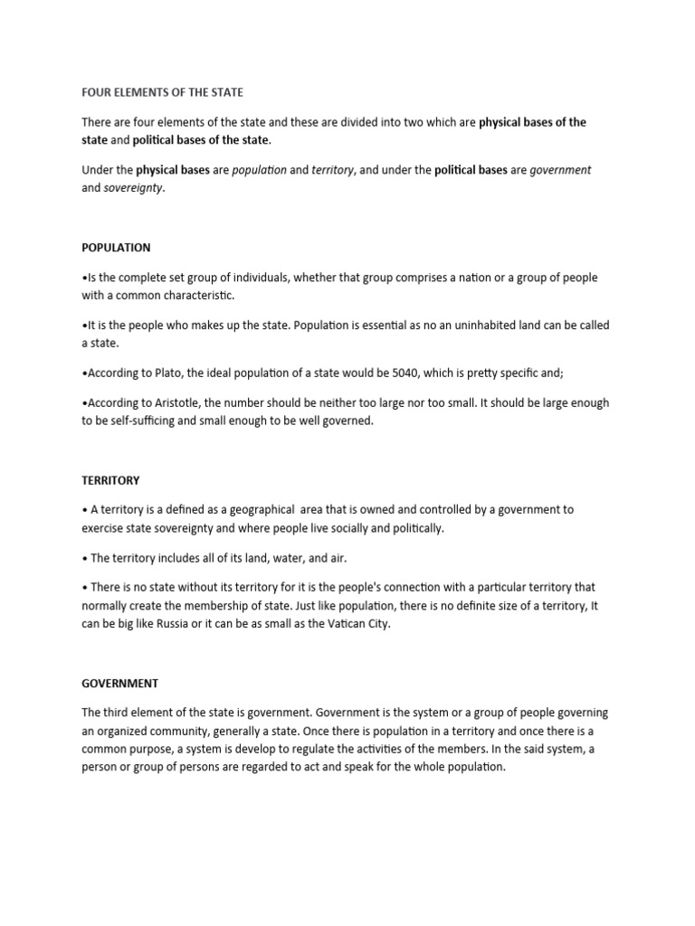 FOUR ELEMENTS O-WPS Office | PDF | Sovereignty | State (Polity)